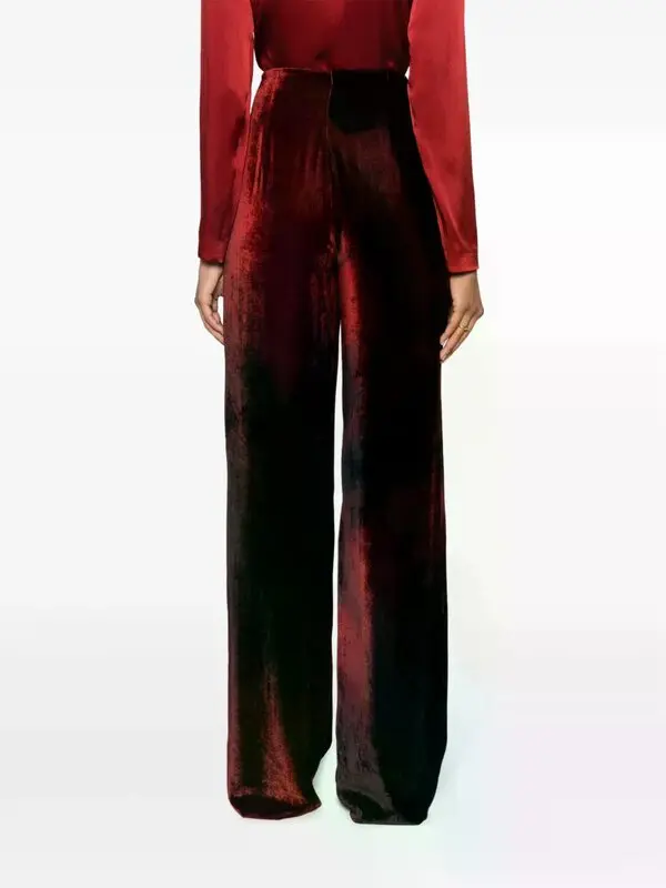 Alberta Ferretti Velvet Straight-leg Trousers