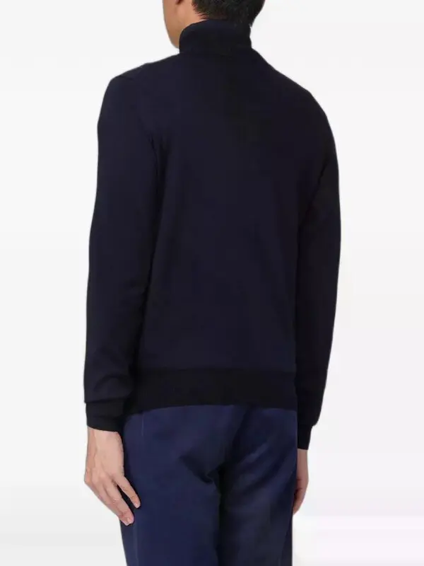XC Zip-up Merino-wool Cardigan - Blue