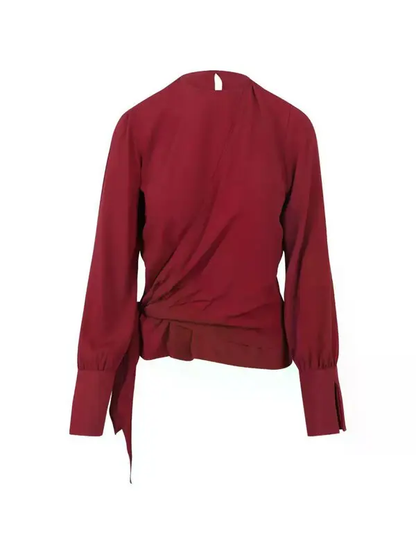 Federica Tosi Wrap-style Long-sleeved Blouse - Red