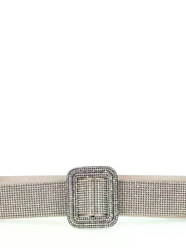 Benedetta Bruzziches Venus Crystal-embellished Buckle Belt - Silver