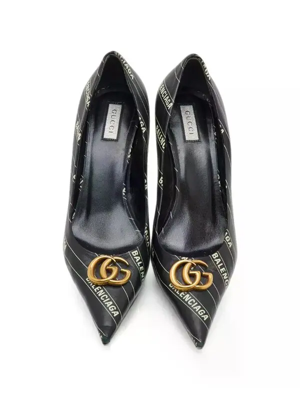Balenciaga X Gucci Logo-print Heeled Pumps