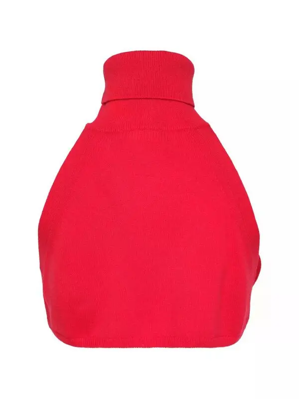 OPEN YY Button-up Knit Collar Top