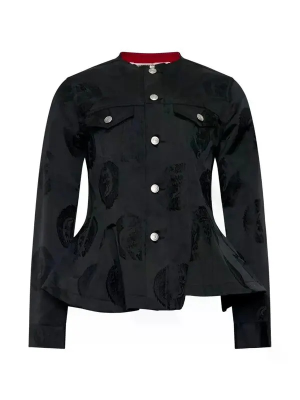 Comme Des Garçons Ruffled Fitted Jacket
