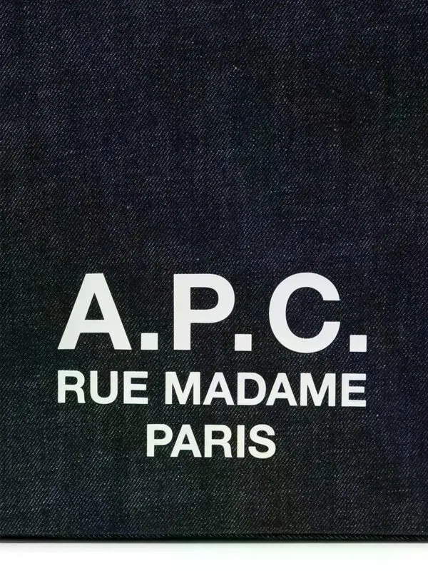 A.p.c. Logo-print Denim Tote Bag