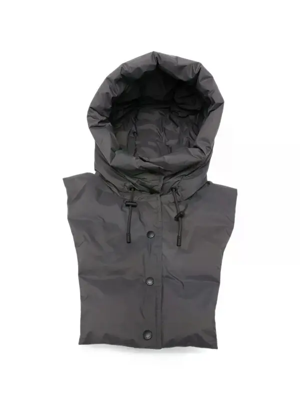 YVES SALOMON Padded Drawstring Hood - Grey