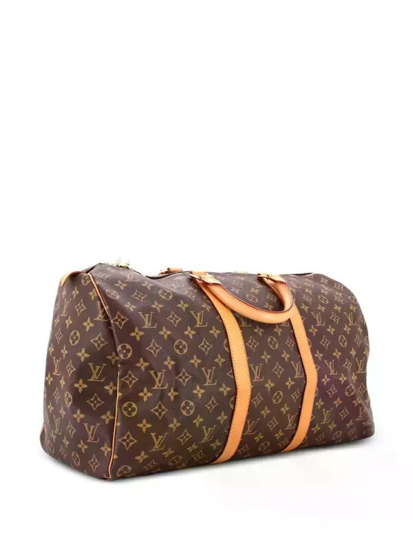 LOUIS VUITTON Keepall Monogram Canvas Travel Bag - Brown