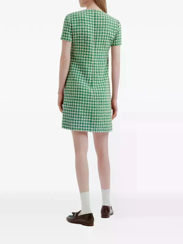 Valentino Garavani Short Houndstooth Tweed Dress