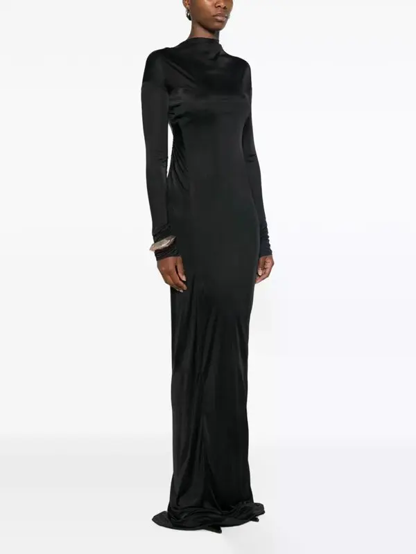 PETAR PETROV Close Contact Open-back Long-sleeve Maxi Dress