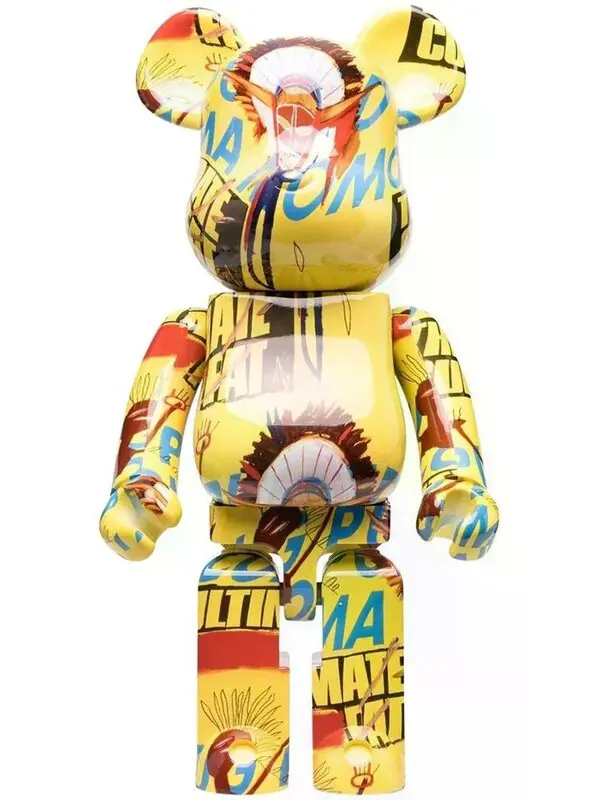 MEDICOM TOY X Andy Warhol × Basquiat Be@rbrick Figure - Yellow