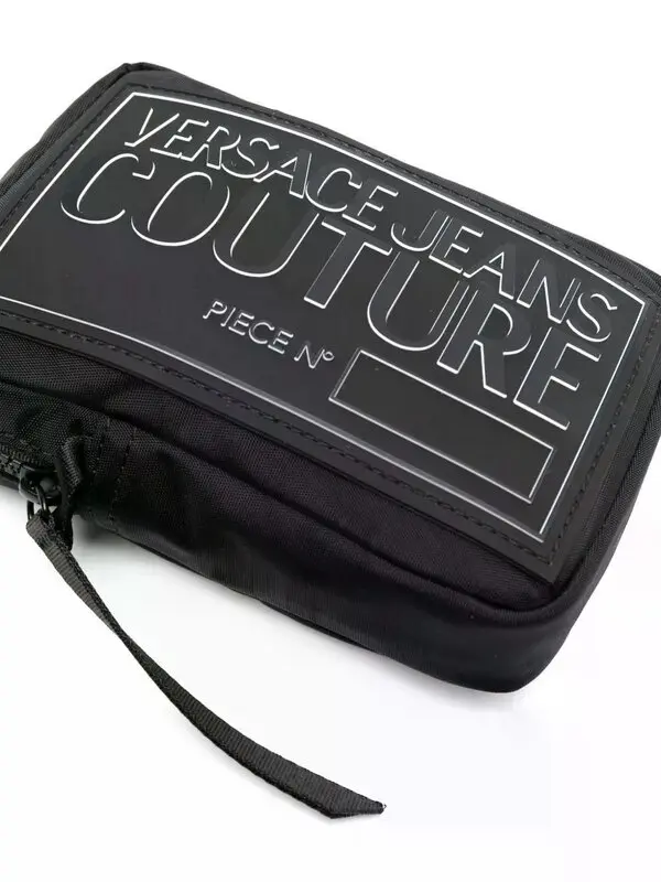 Versace Logo-patch Zipped Crossbody Bag