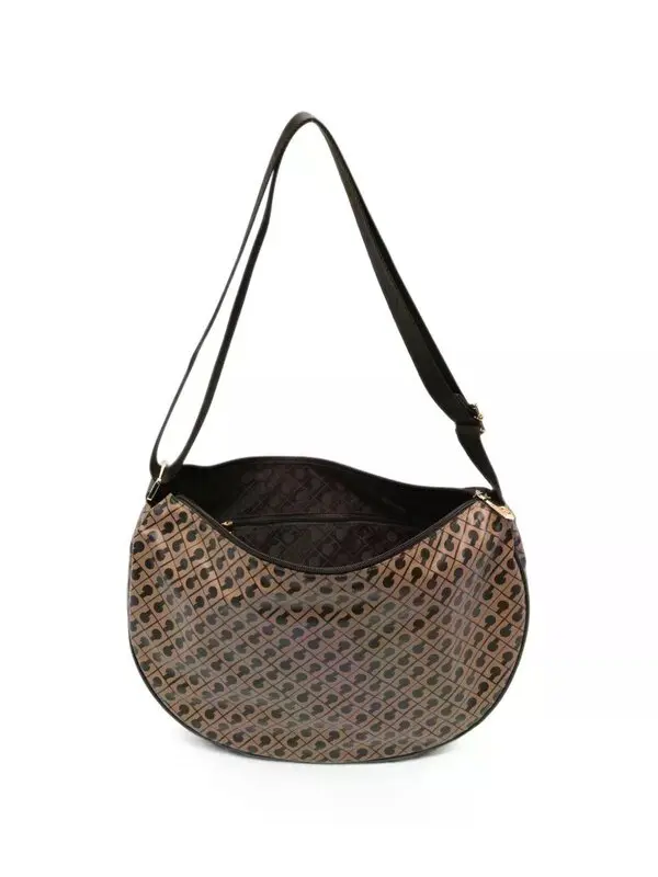 GHERARDINI Monogram-print Shoulder Bag - Brown