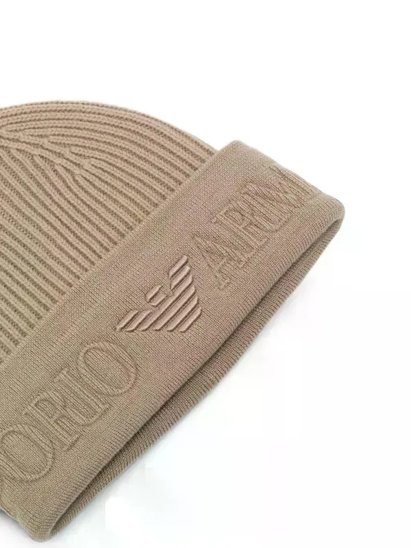 Emporio Armani Logo-embossed Rib Beanie
