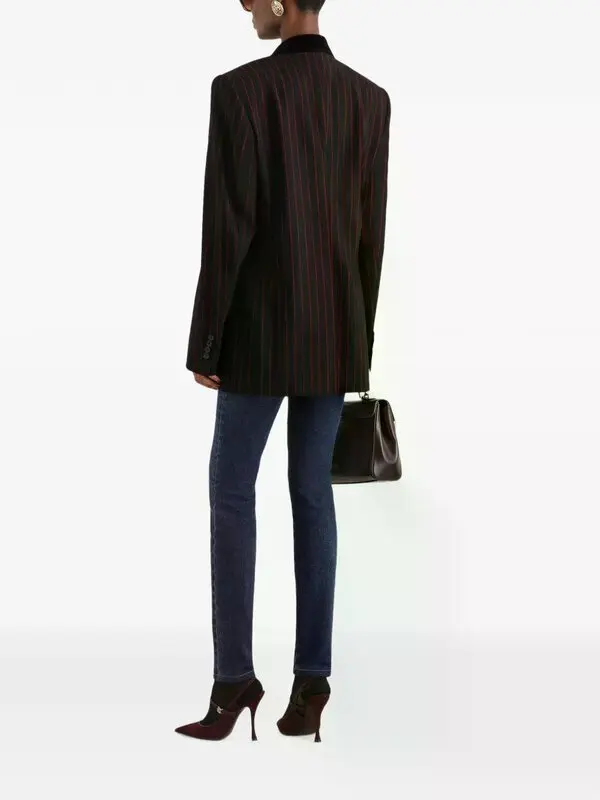 Dolce & Gabbana Double-breasted Pinstripe Wool Jacket