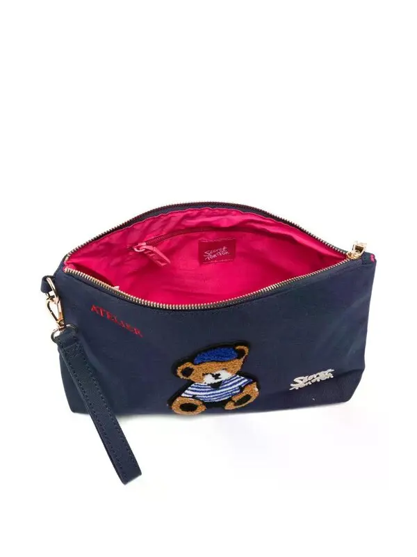SECRET PON-PON Saint Tropez Teddy-patch Clutch Bag