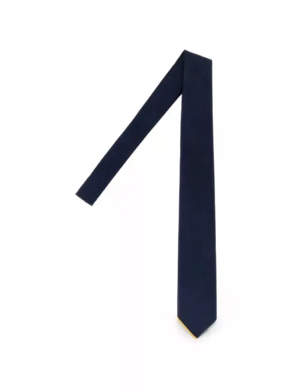 Fendi Ff Silk Neck Ties - Blue