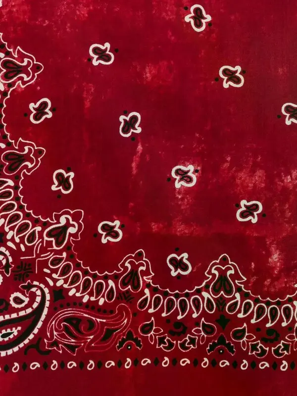 Destin Paisley-print Frayed Scarf