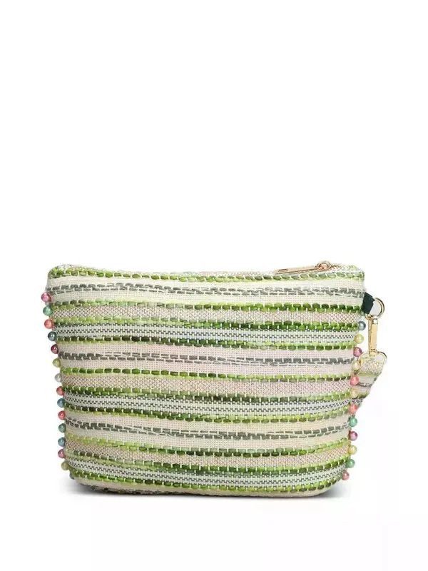 MARC ELLIS Cassy Indy Bead-embellished Striped Clutch Bag