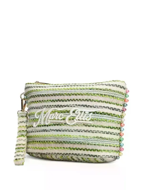 MARC ELLIS Cassy Indy Bead-embellished Striped Clutch Bag