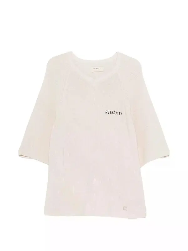 RETERNITY Logo-print Raglan-sleeve Sweater