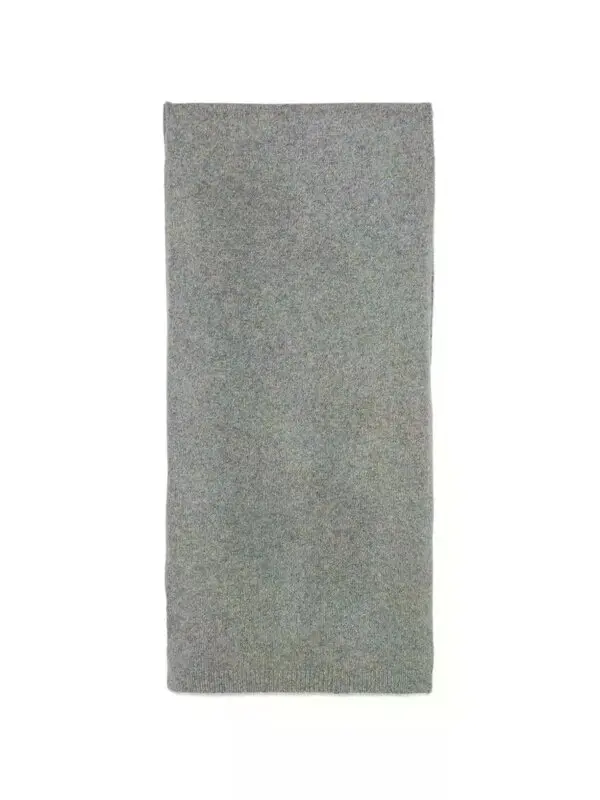 Soft Goat Marled Knitted Scarf - Blue