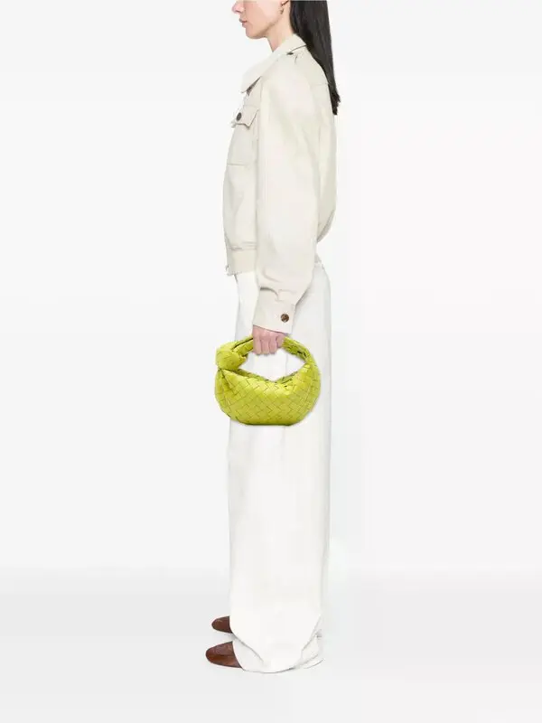 Bottega Veneta Mini Nappa Intrecciato Jodie Hobo Bag - Yellow
