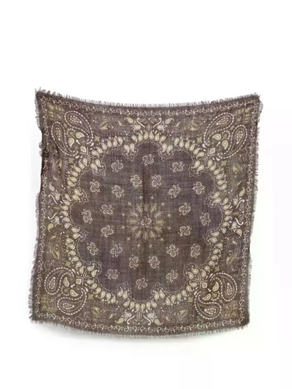 SGOMBERO CANTINE Luna Paisley-print Frayed Scarf