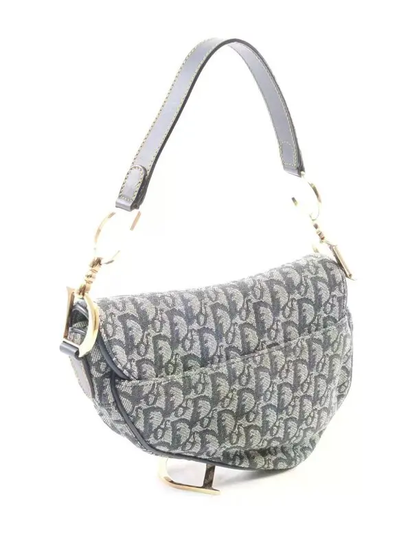 Dior 20th Century Diorissimo Canvas Saddle Bag Shoulder Bag