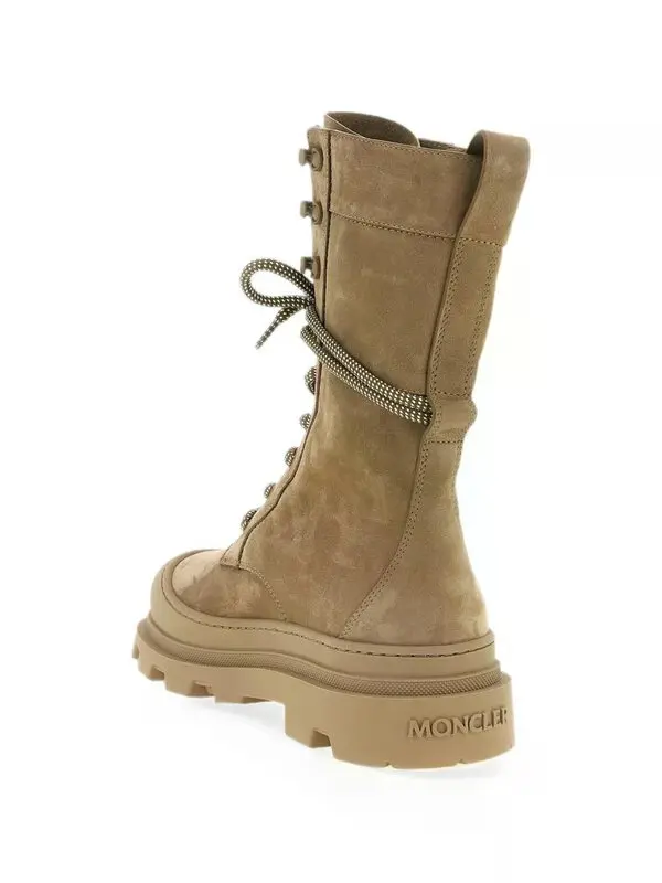Moncler Vera High Nubuck Lace-up Boots