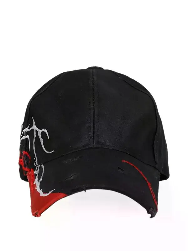 FFFPOSTALSERVICE Waxed Distressed Cap - Black