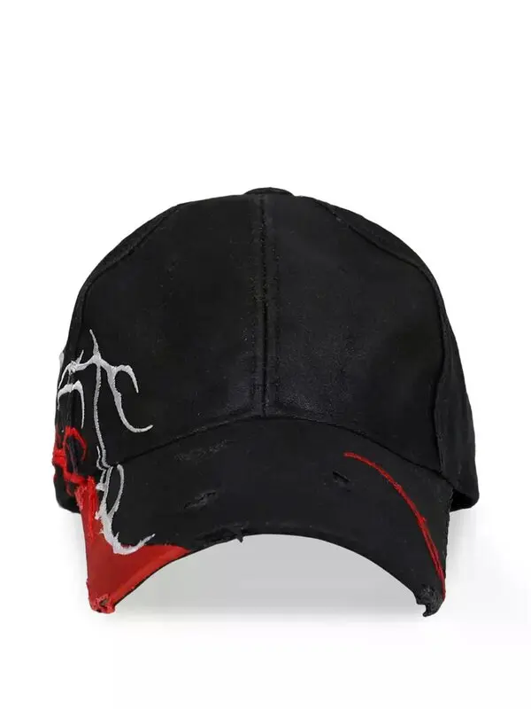 FFFPOSTALSERVICE Waxed Distressed Cap - Black