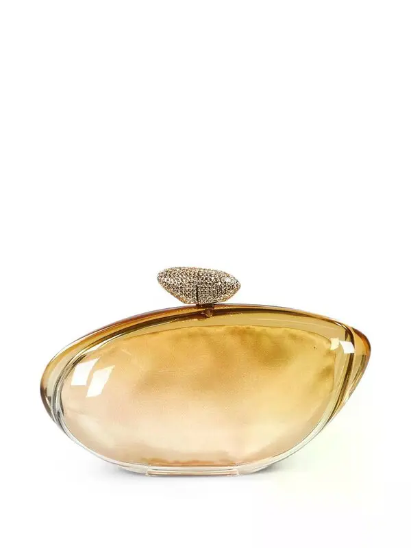 Benedetta Bruzziches Armonia Crystal-embellished Clutch Bag - Gold