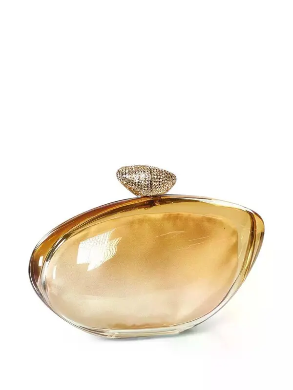 Benedetta Bruzziches Armonia Crystal-embellished Clutch Bag - Gold