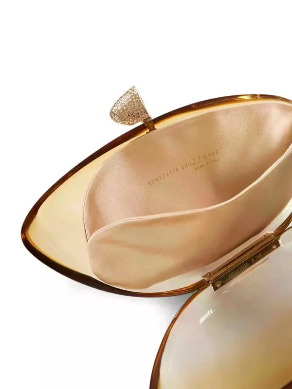 Benedetta Bruzziches Armonia Crystal-embellished Clutch Bag - Gold