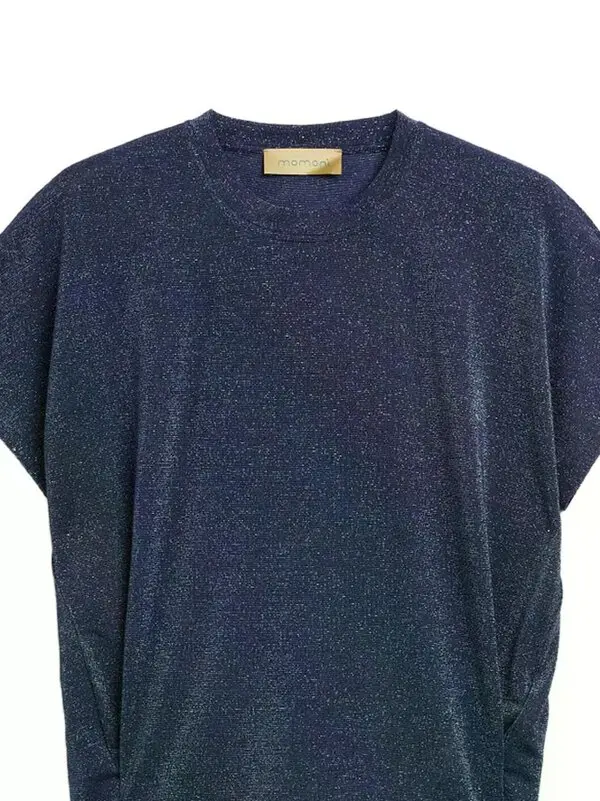 Momoni Pawa Lurex-jersey T-shirt - Blue