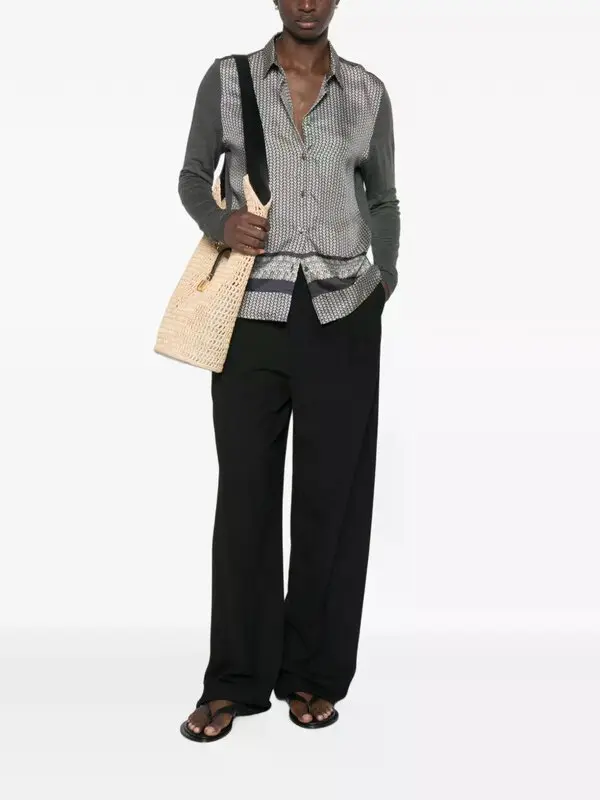 WHYCI MILANO Geometric-print Panelled Shirt