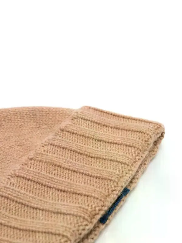 DRUMOHR Ribbed-knit Cashmere Beanie Hat - Neutrals