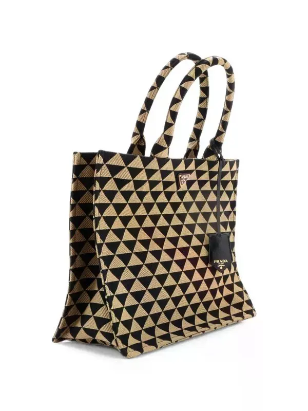 Prada Symbole Shopper Jacquard Large Tote Bag