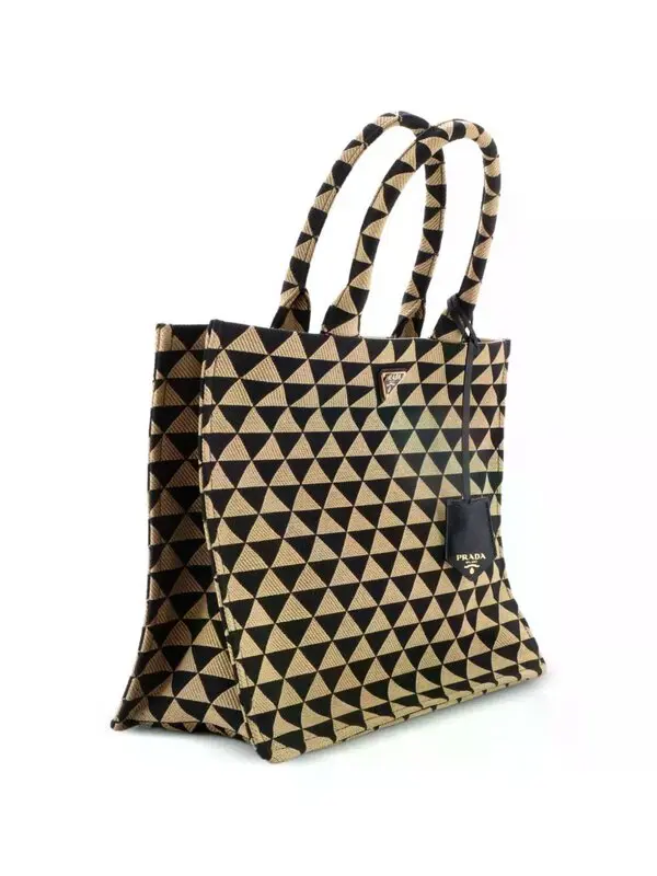 Prada Symbole Shopper Jacquard Large Tote Bag