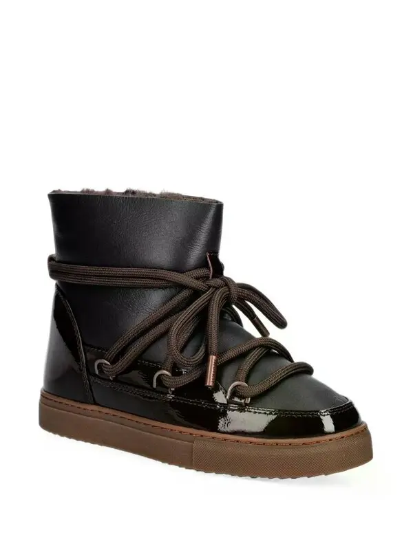 Inuikii Patent Leather Lace-up Boots