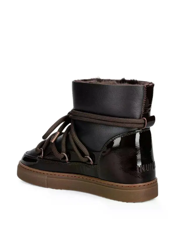 Inuikii Patent Leather Lace-up Boots