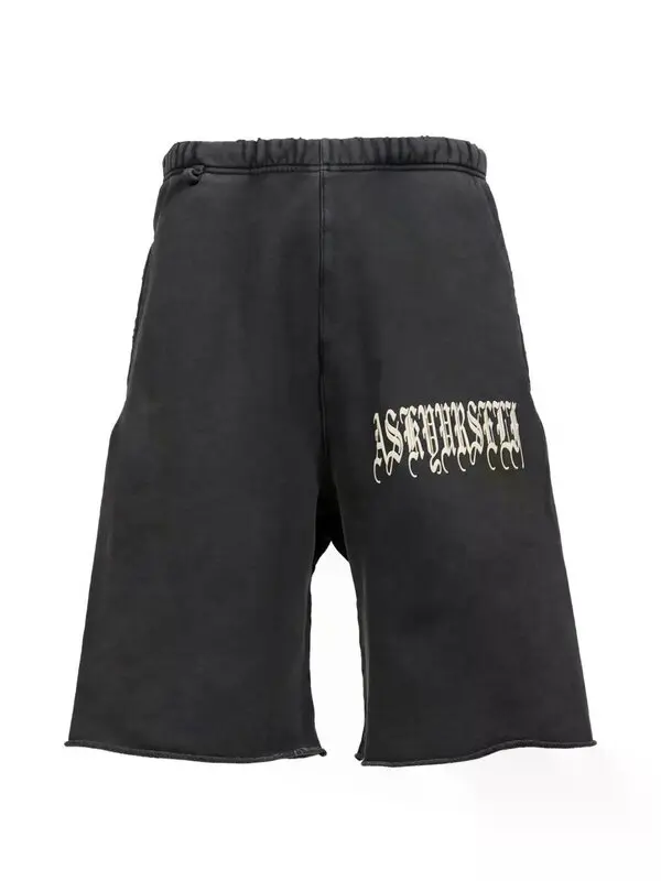 ASKYURSELF Logo-print Distressed Shorts