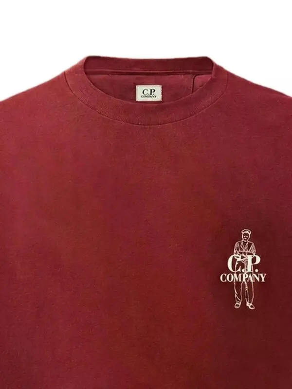 C.P. COMPANY 30/1 Jersey Short-sleeve Comfort-logo T-shirt