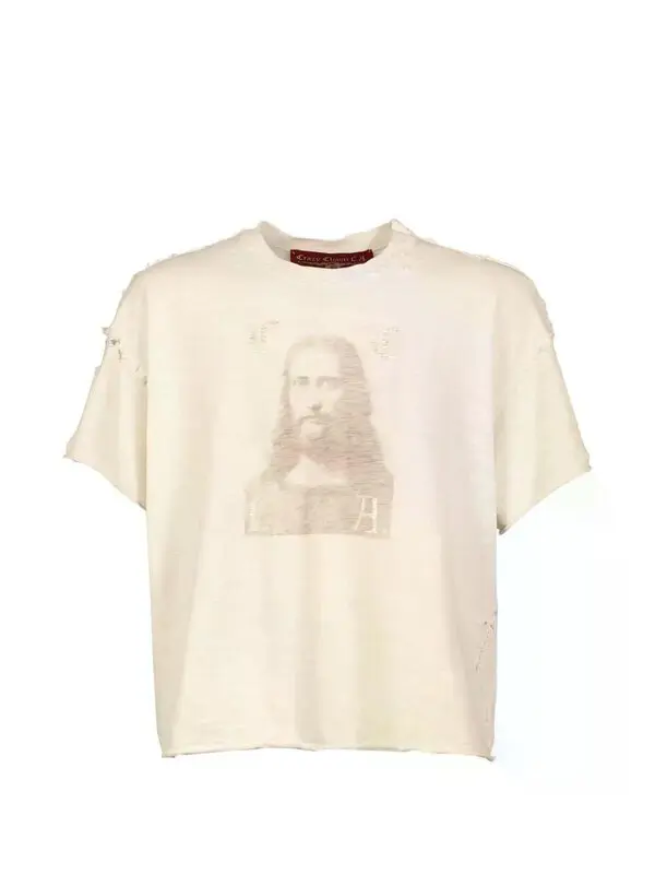 CRAZY CLOWN L.A. Graphic-print Distressed T-shirt