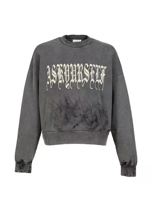 ASKYURSELF Goth Logo-print Sweater