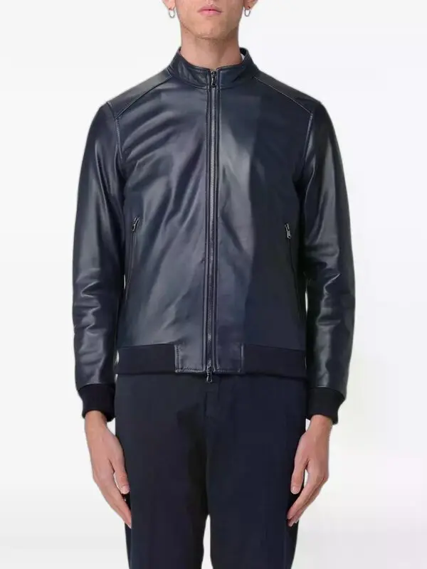 XC Leather Bomber Jacket