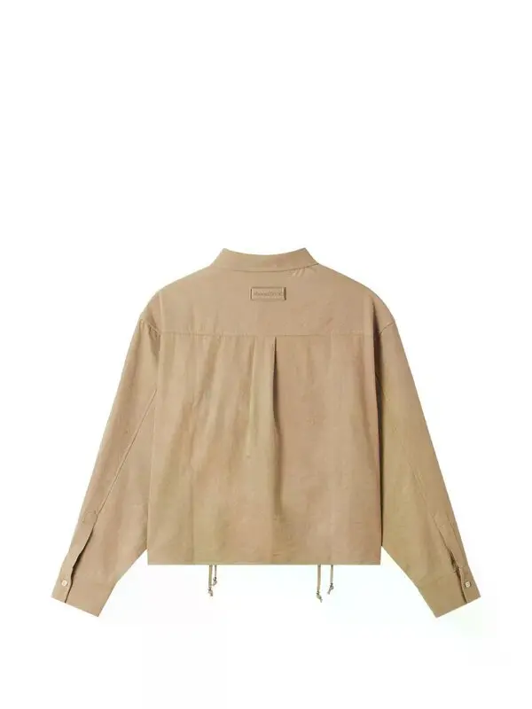 Izzue Ruched Drawstring Shirt - Neutrals