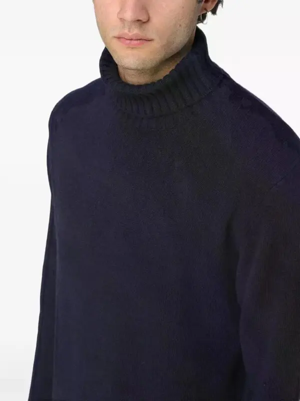 XC Roll-neck Sweater - Blue