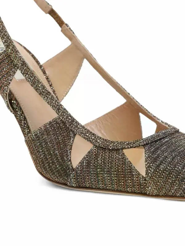 ARTEANA Pointed-toe Cut-out Pumps - Brown