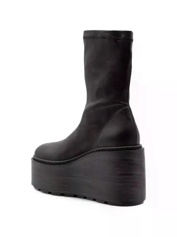 VIC MATIE Leather Platform Ankle Boots