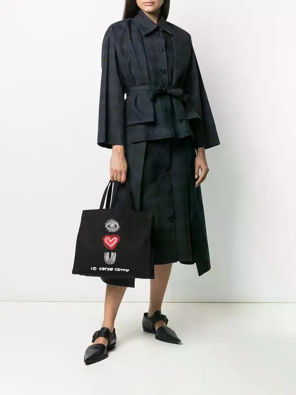 10 CORSO COMO Printed Canvas Tote Bag